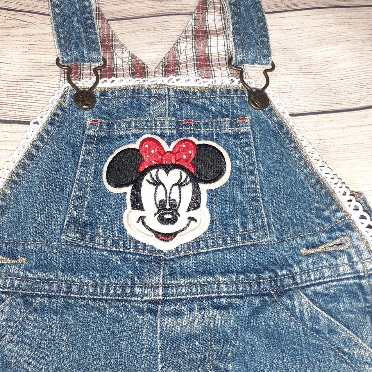 Vtg OshKosh Denim Minnie Mouse Overalls 18 Months - Depop