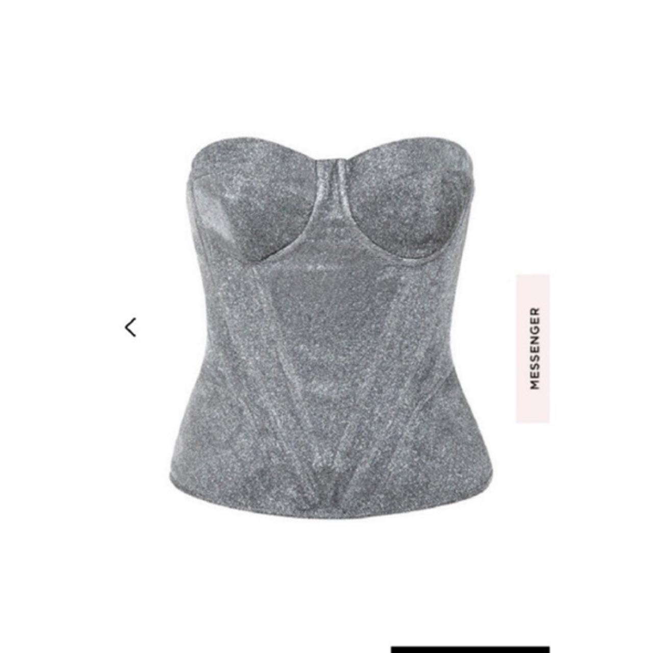 House of cb silver glitter corset top, bought for... - Depop