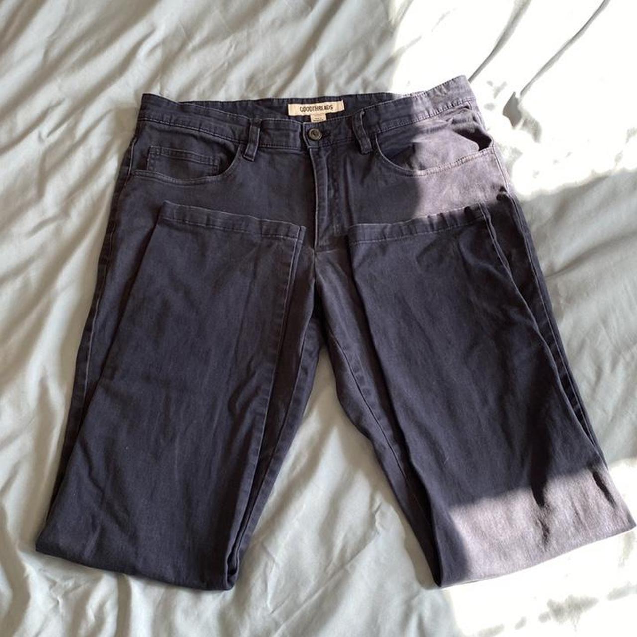 Goodthreads straight leg navy cotton pants. Size... - Depop