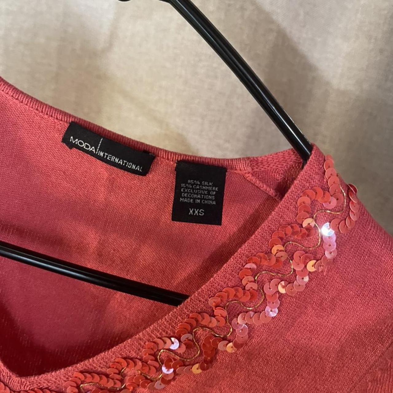 Moda International crop top with sequence design... - Depop