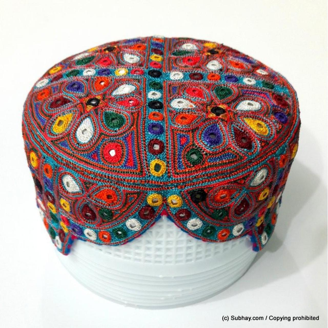 sindhi handmade cap in multy colour orignal handmade... - Depop