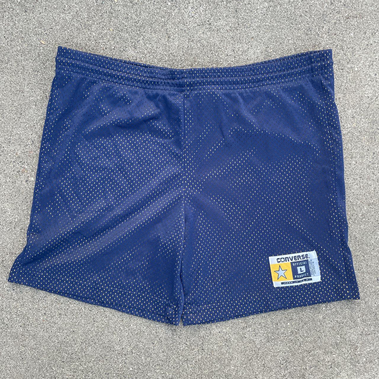 Converse Men's Blue and Yellow Shorts | Depop