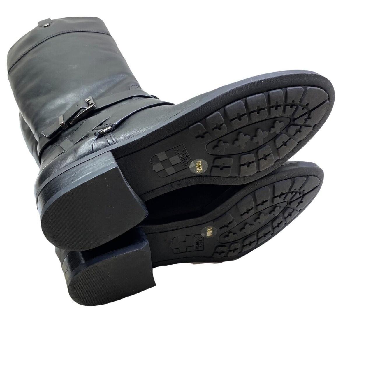 Vince Camuto Pazell Black Leather Riding Boots... - Depop