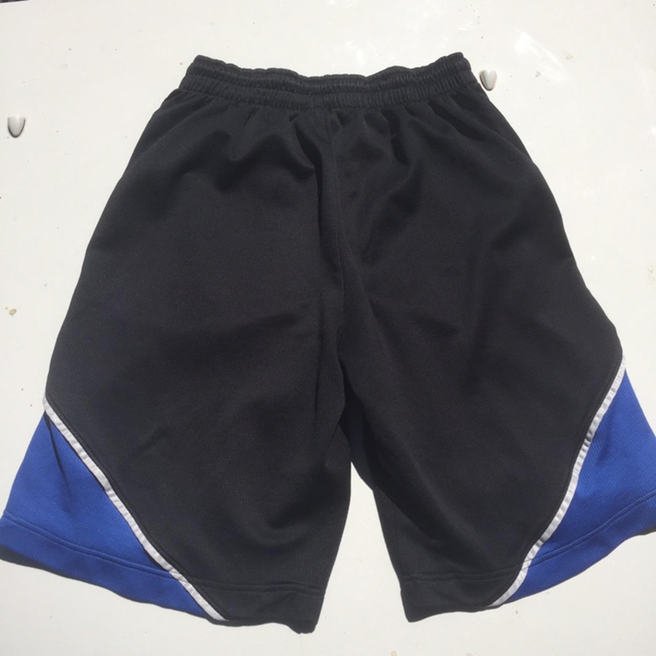 Jordan Jumpman Basketball Shorts Black and Blue Size... - Depop