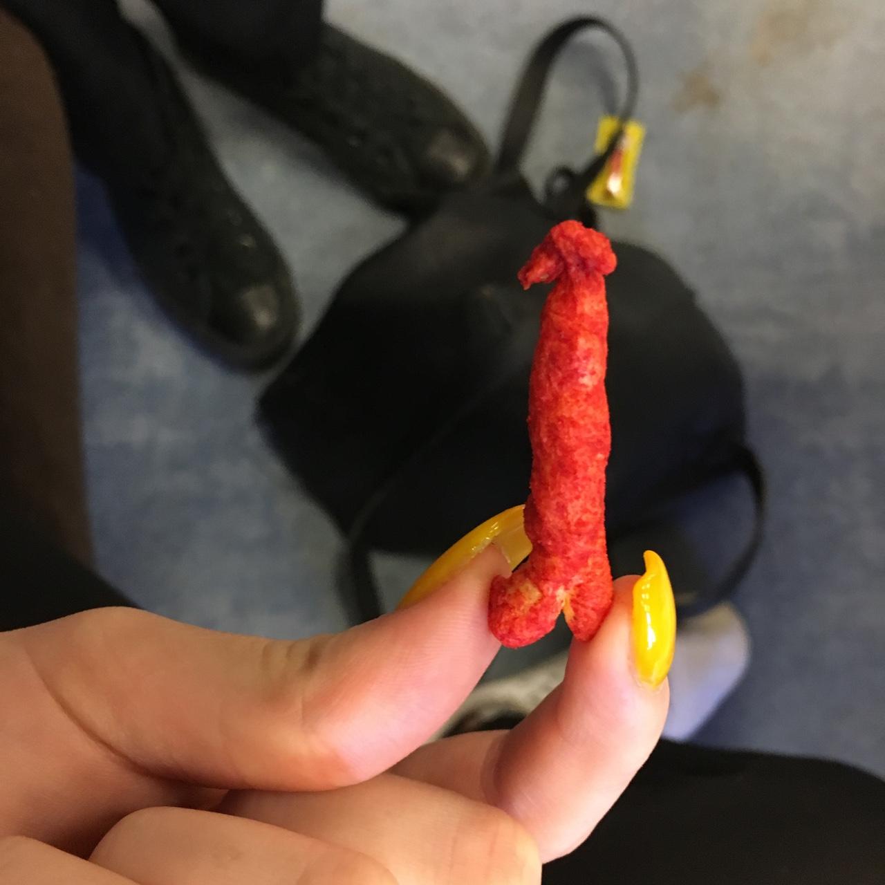 oven baked flaming hot cheeto shaped exactly like a... - Depop