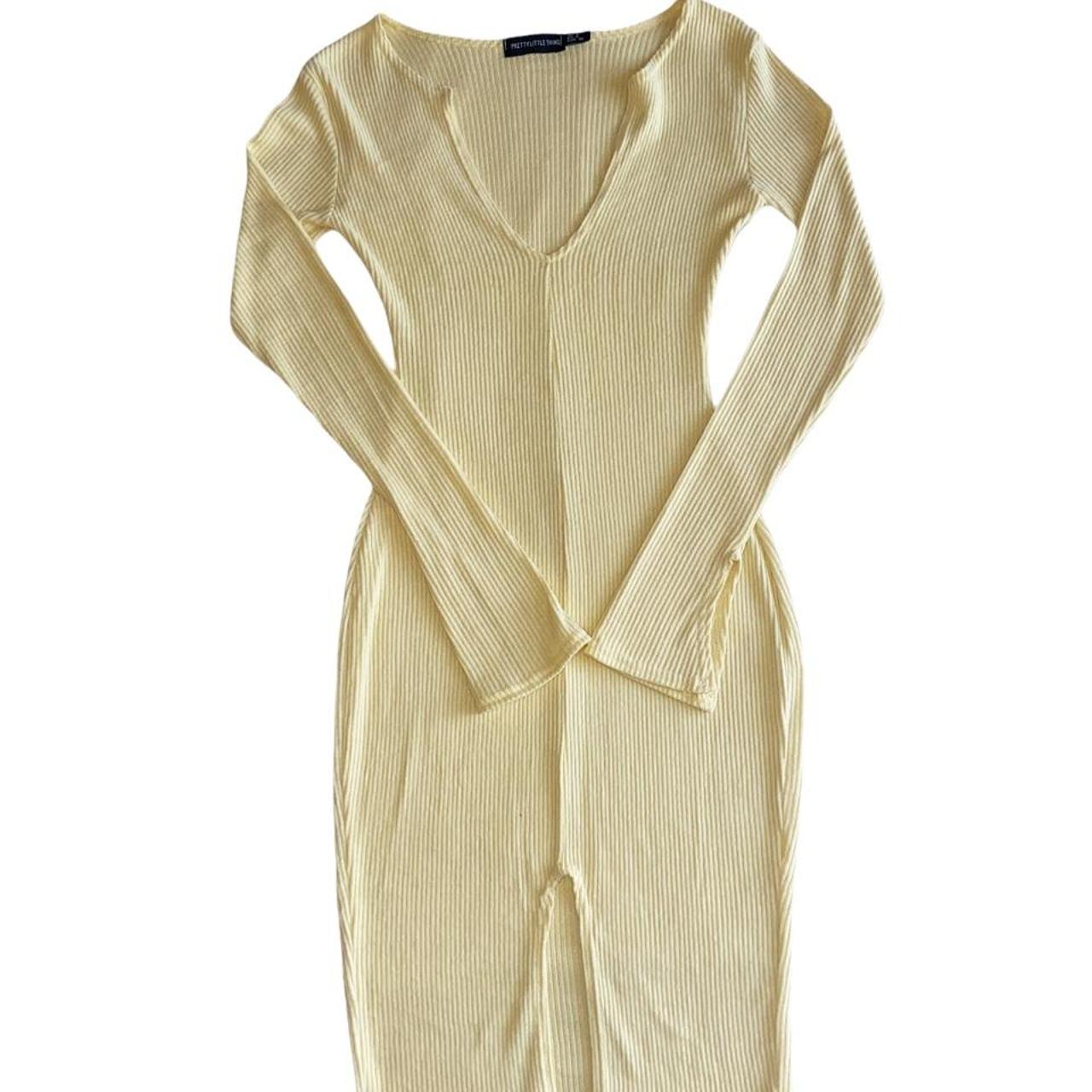 Cream colored Pretty Little thing mini dress with... - Depop