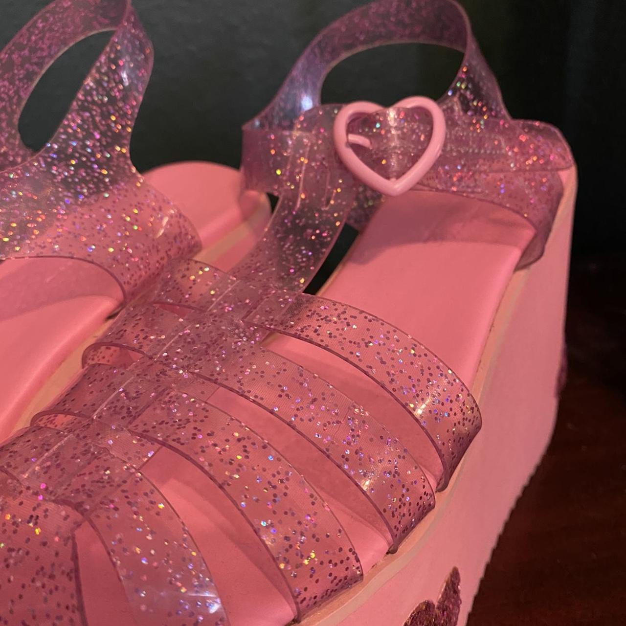 Dolls Kill / Sugar Thrills Platform Heart Sandal.... - Depop