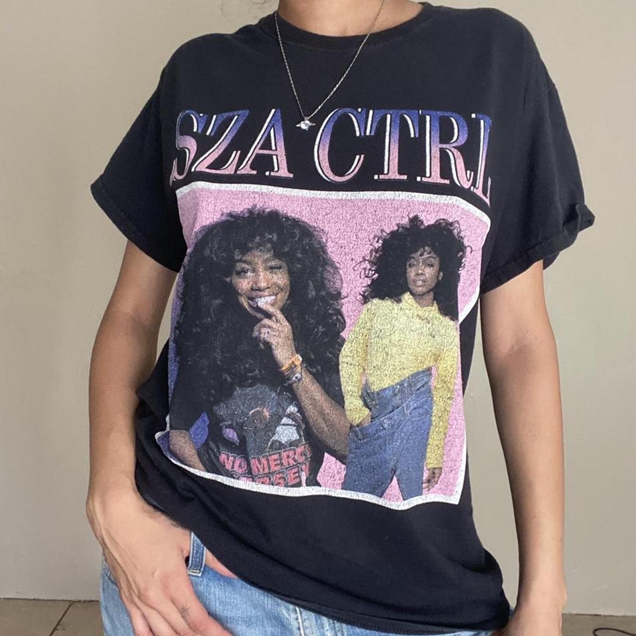SZA CTRL Album Solana Tour Tee Black Short Sleeve T... - Depop