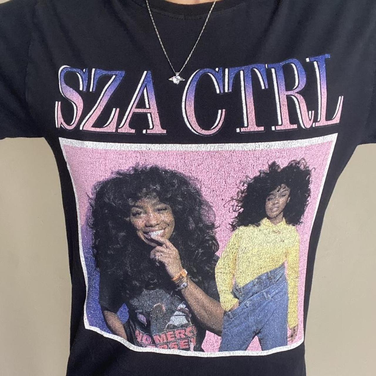 SZA CTRL Album Solana Tour Tee Black Short Sleeve T... - Depop