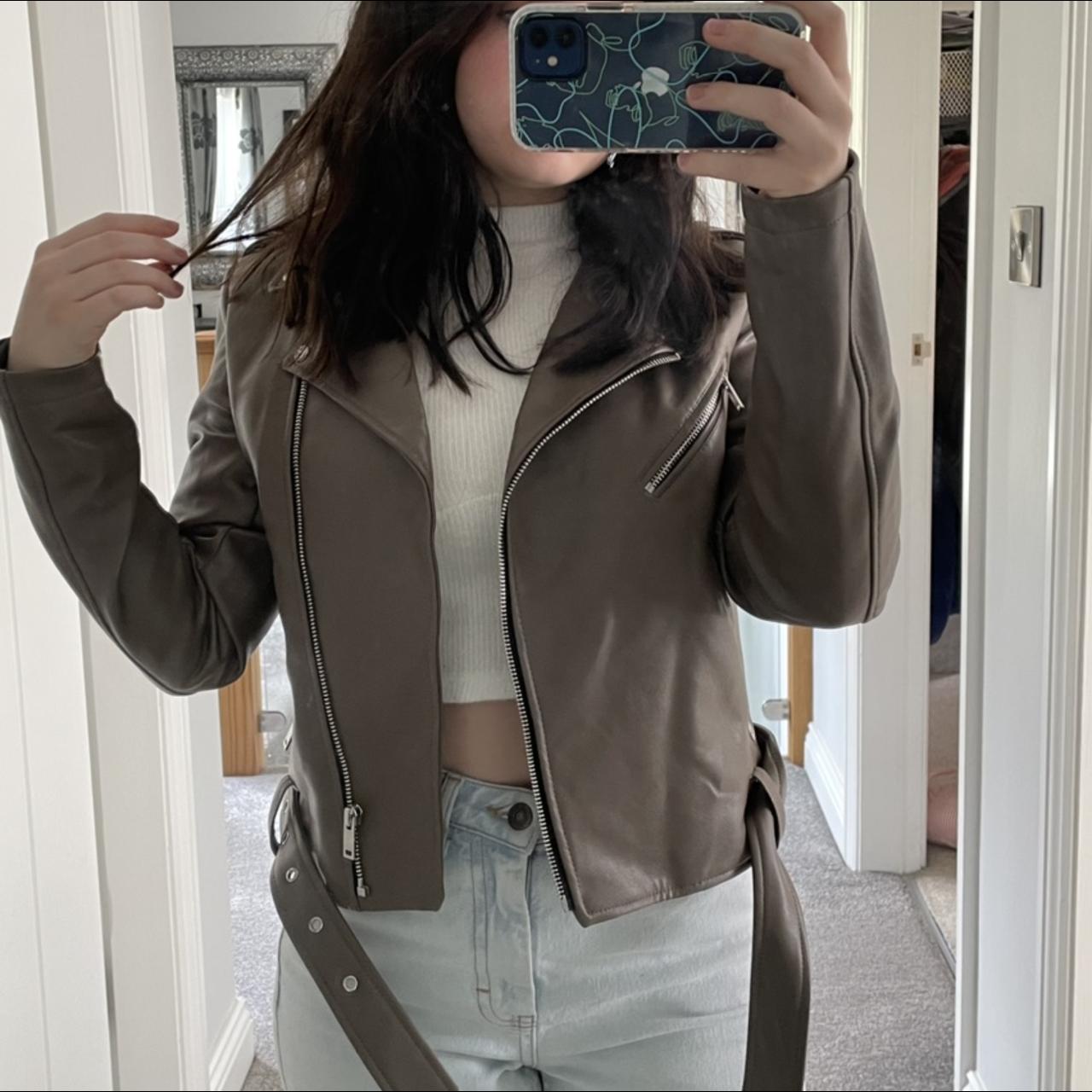 Primark leather jacket Never worn, good condition - Depop