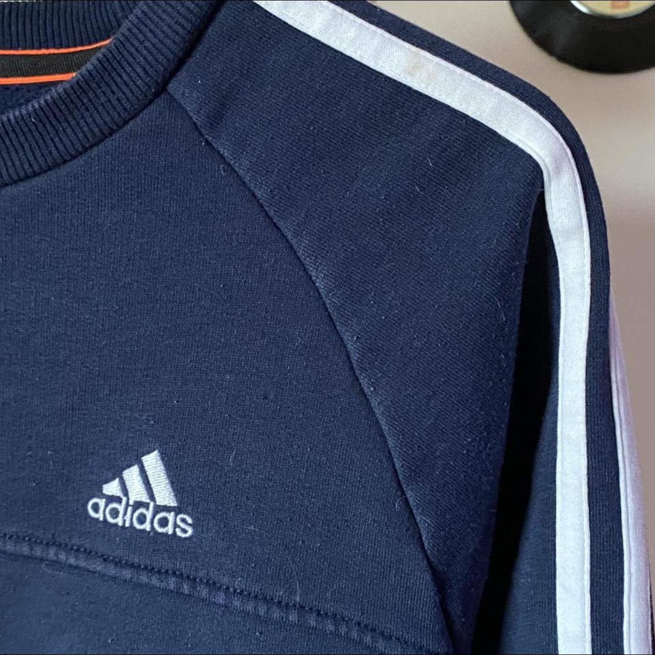 •Adidas vintage blue sweater/jumper •size x... - Depop