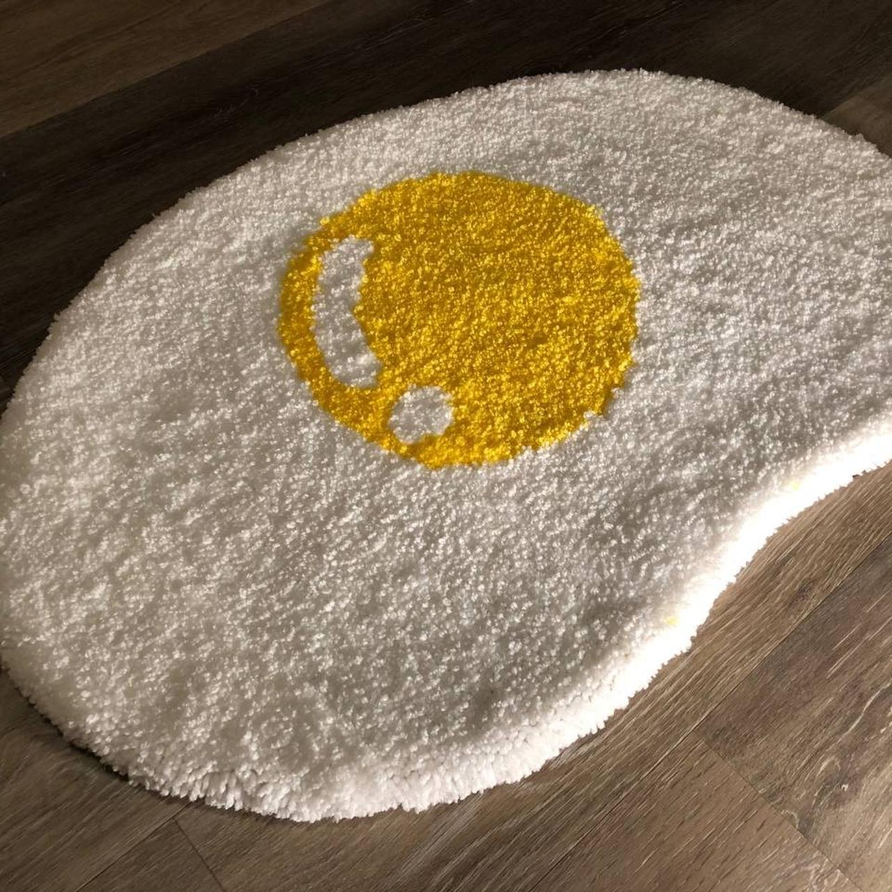Custom made funky egg rug. Made by a professional... - Depop