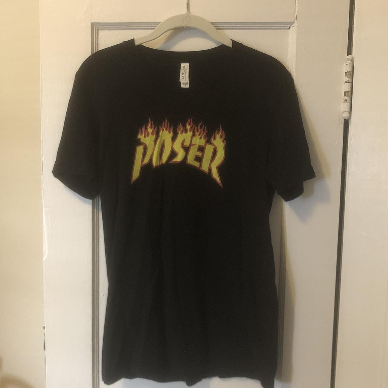 Thrasher Men's Black and Yellow T-shirt | Depop