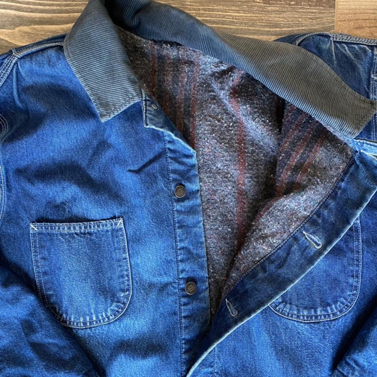 Vintage Dickies prison coat with corduroy collar.... - Depop