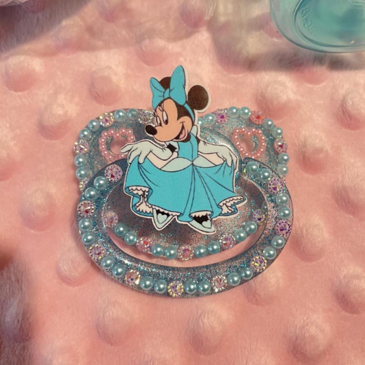 Blue and pink princess minnie set bottle and... - Depop