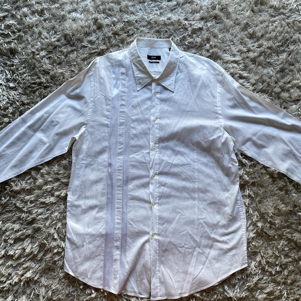 Men’s Hugo Boss Formal Slim Fit White Shirt RRP... - Depop