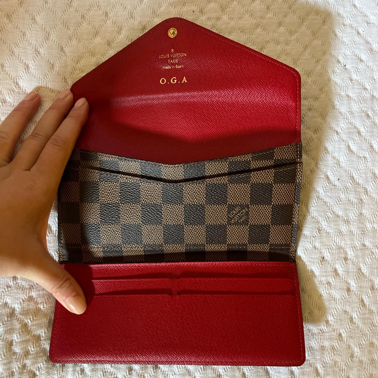 Louis Vuitton Women's Red and Brown Wallet-purses | Depop