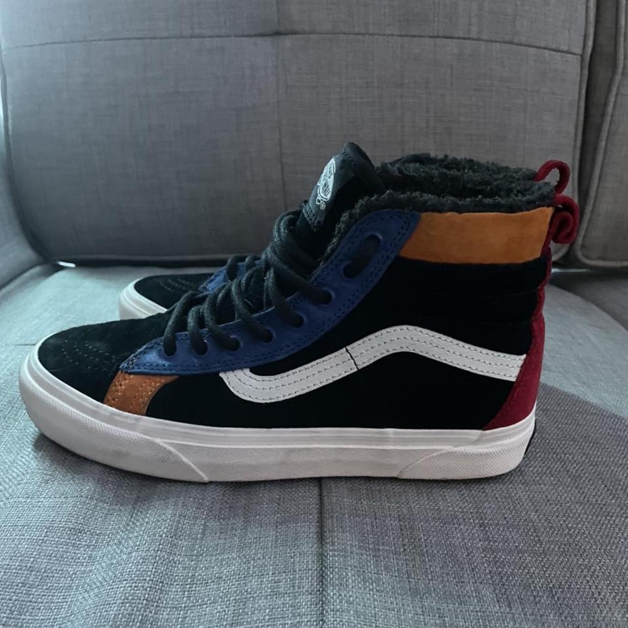 fleece lined vans with nonslip bottoms 7 in womens... - Depop