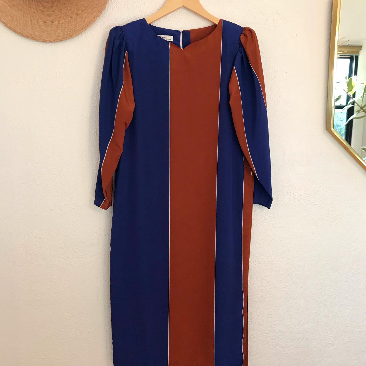 Vintage 1980's Striped Colorblock Cocktail... - Depop