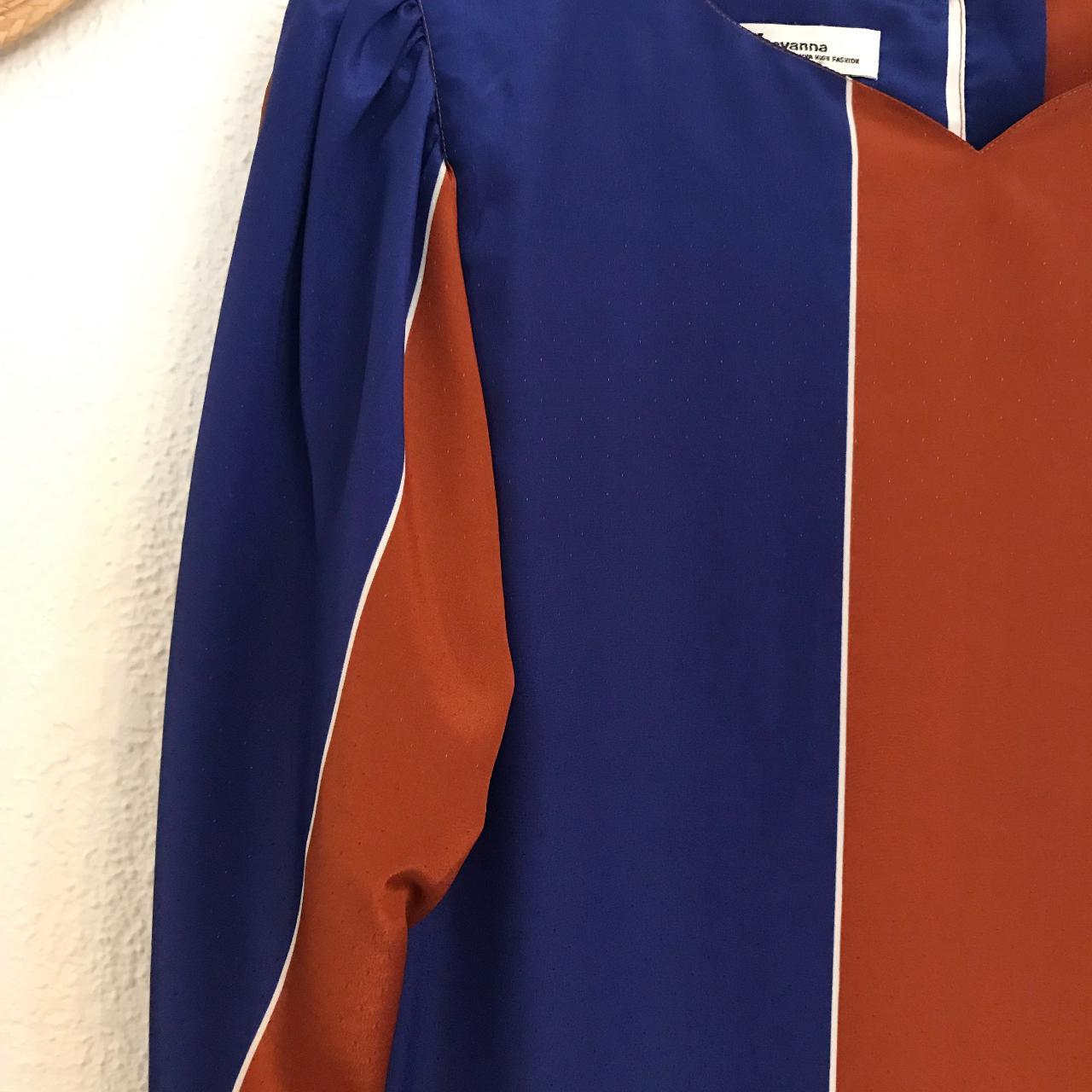 Vintage 1980's Striped Colorblock Cocktail... - Depop