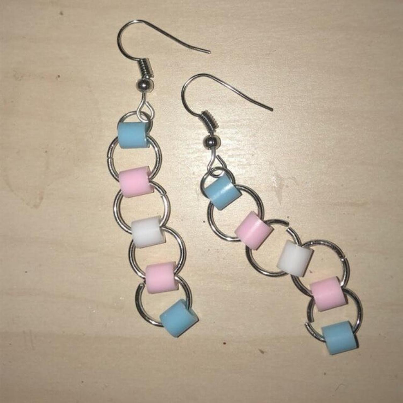 Transgender Hama bead flag Transgender Hama bead... - Depop