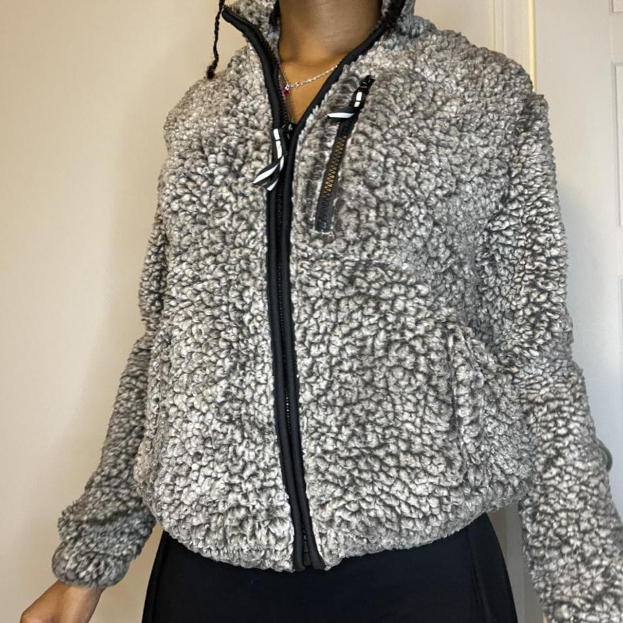 Gray Sherpa with chest pocket. Sooo warm and... - Depop