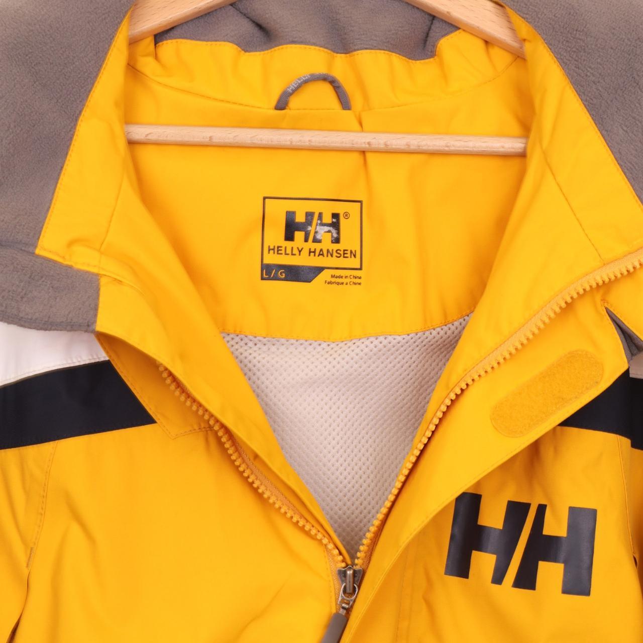 Vintage 90s Helly Hansen Windbreaker Coat in Yellow... - Depop