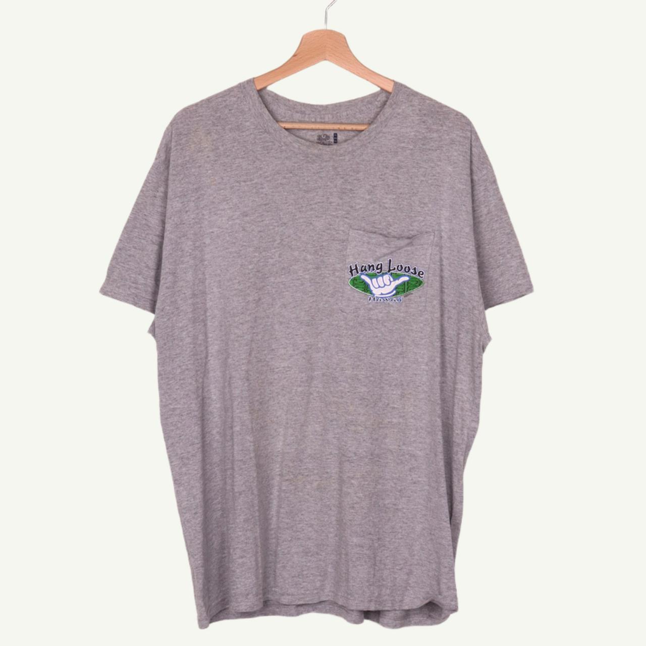 Vintage Graphic Hang Loose Funky T Shirt In Grey 90s Depop