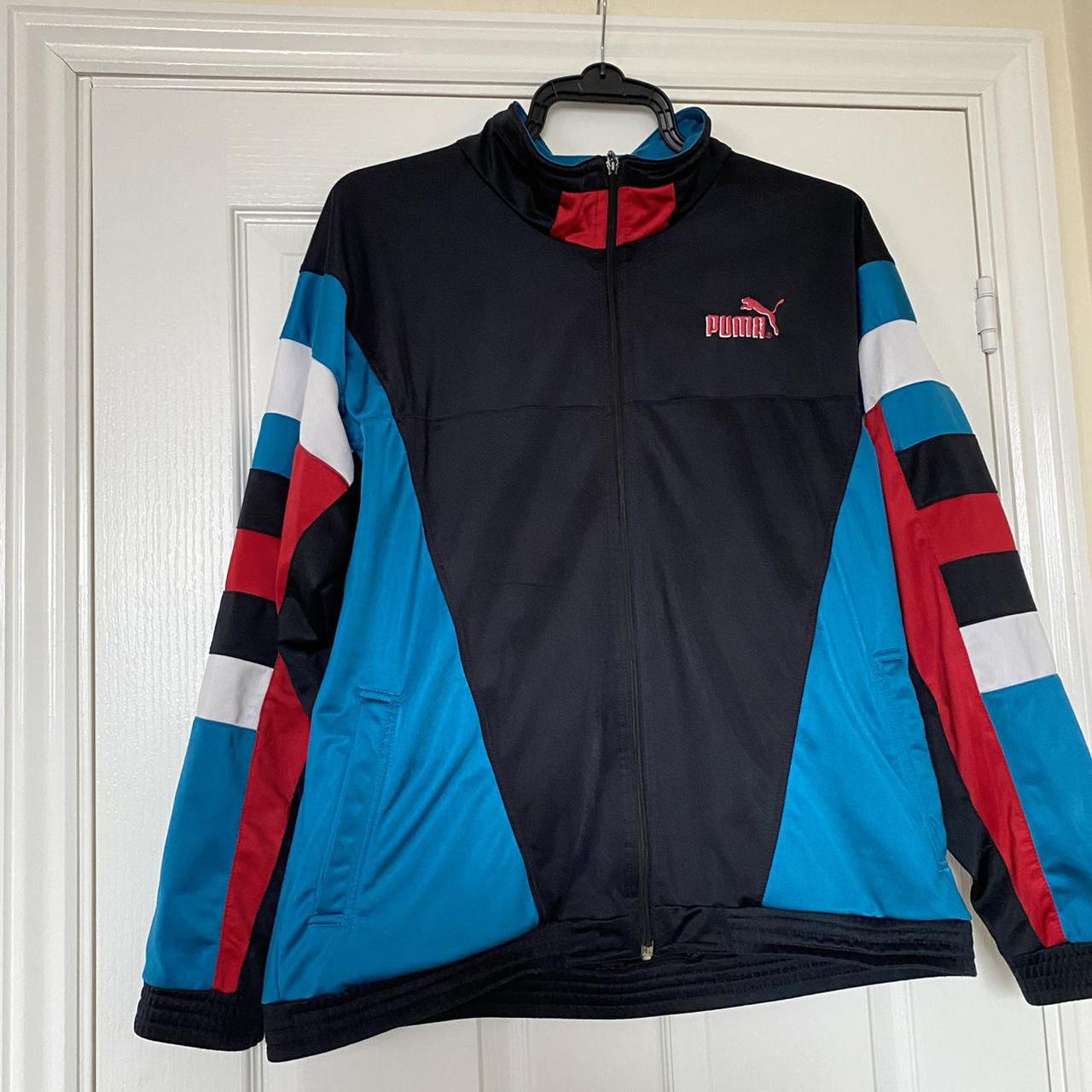 Vintage Puma 90s zip up track jacket. Size L. The... - Depop