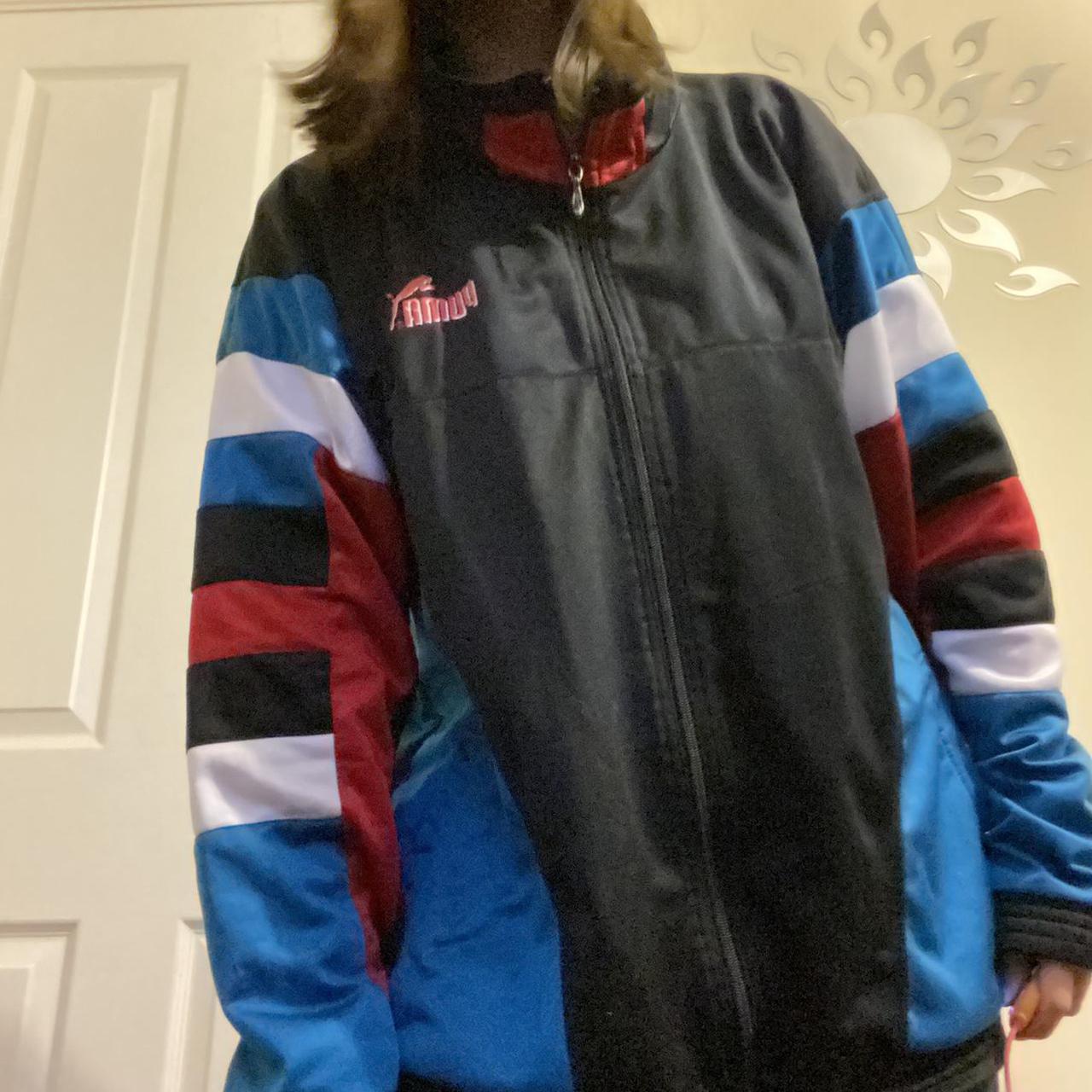 Vintage Puma 90s zip up track jacket. Size L. The... - Depop