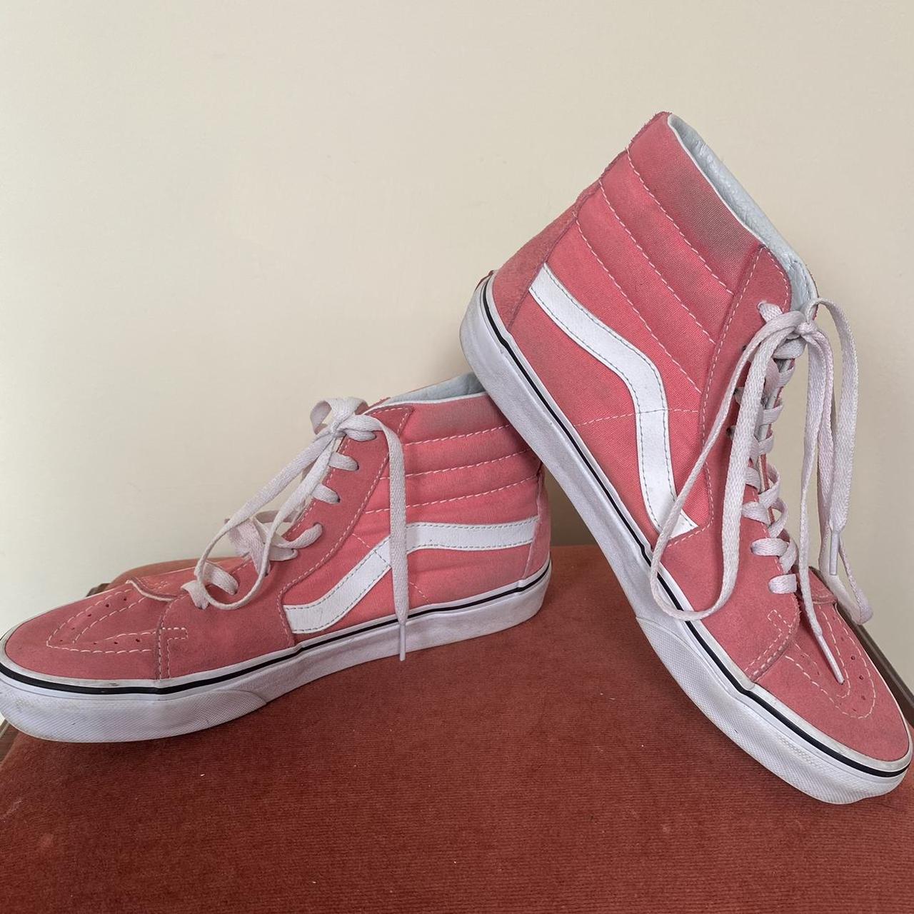 Vans old skool Pink high top trainers/sneakers.... - Depop