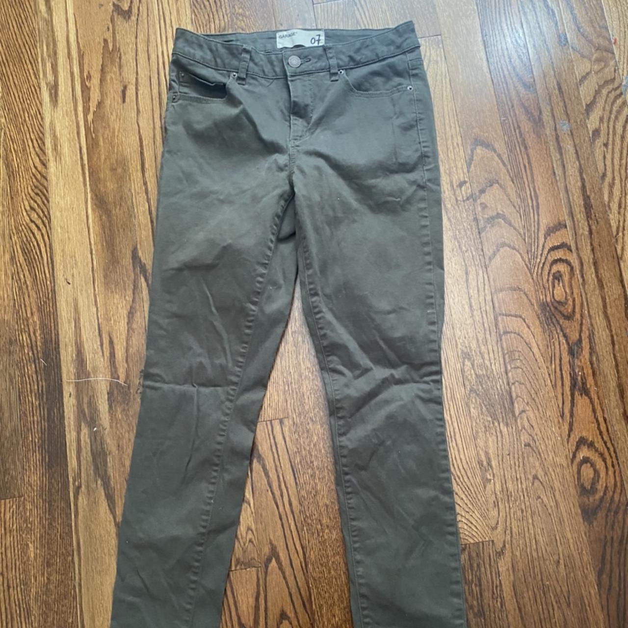 Army green GARAGE skinny pants size 7! #garage... - Depop
