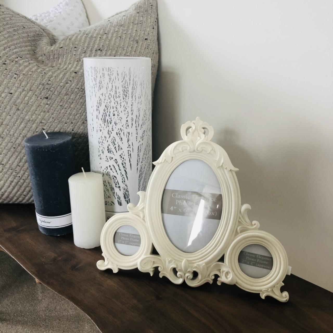 Beautiful ornate cream picture frame. - Depop