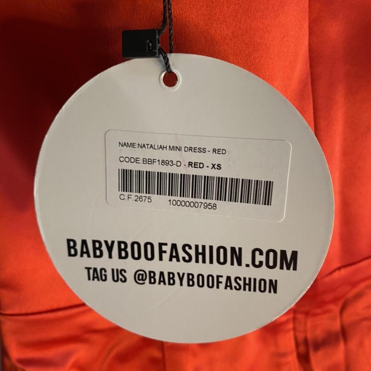 Brand new baby boo fashion red silk bandeau dress in... - Depop