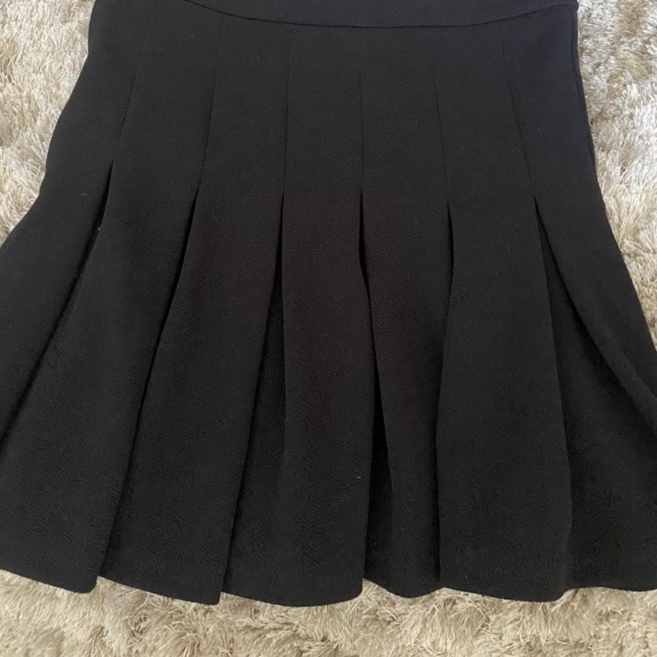 Black High Waisted Pleated Mini Skirt Cute Goth Depop