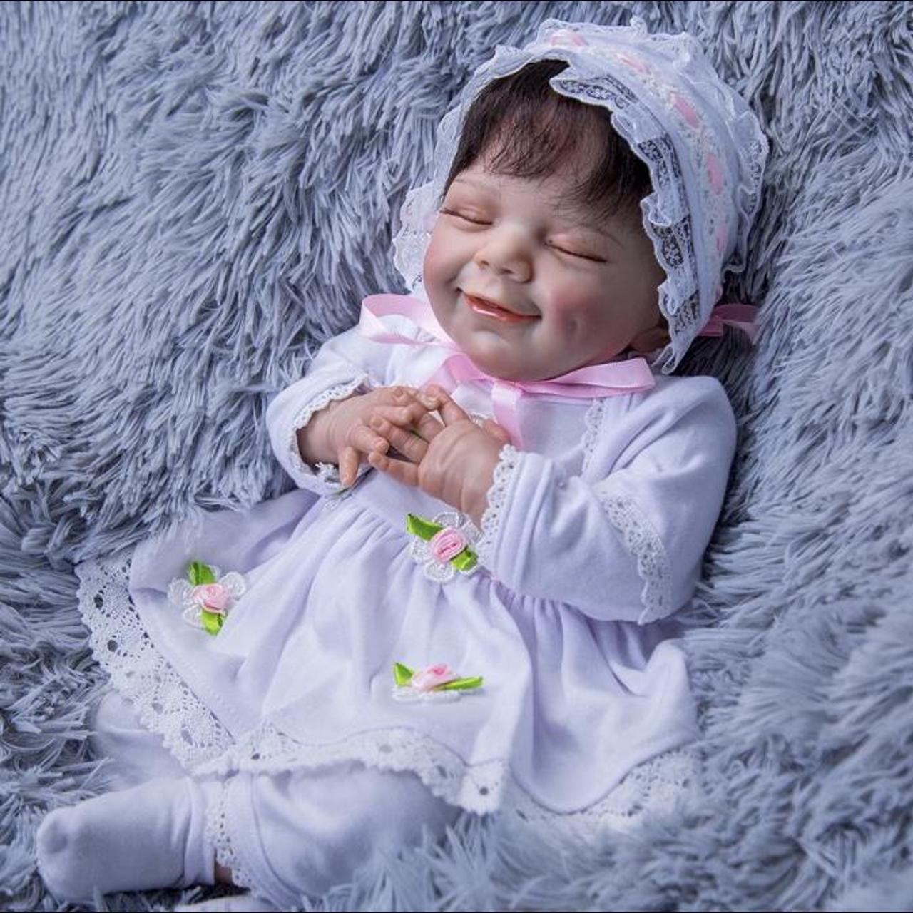 20 inch Lifelike Girl doll Cloth Body with... - Depop