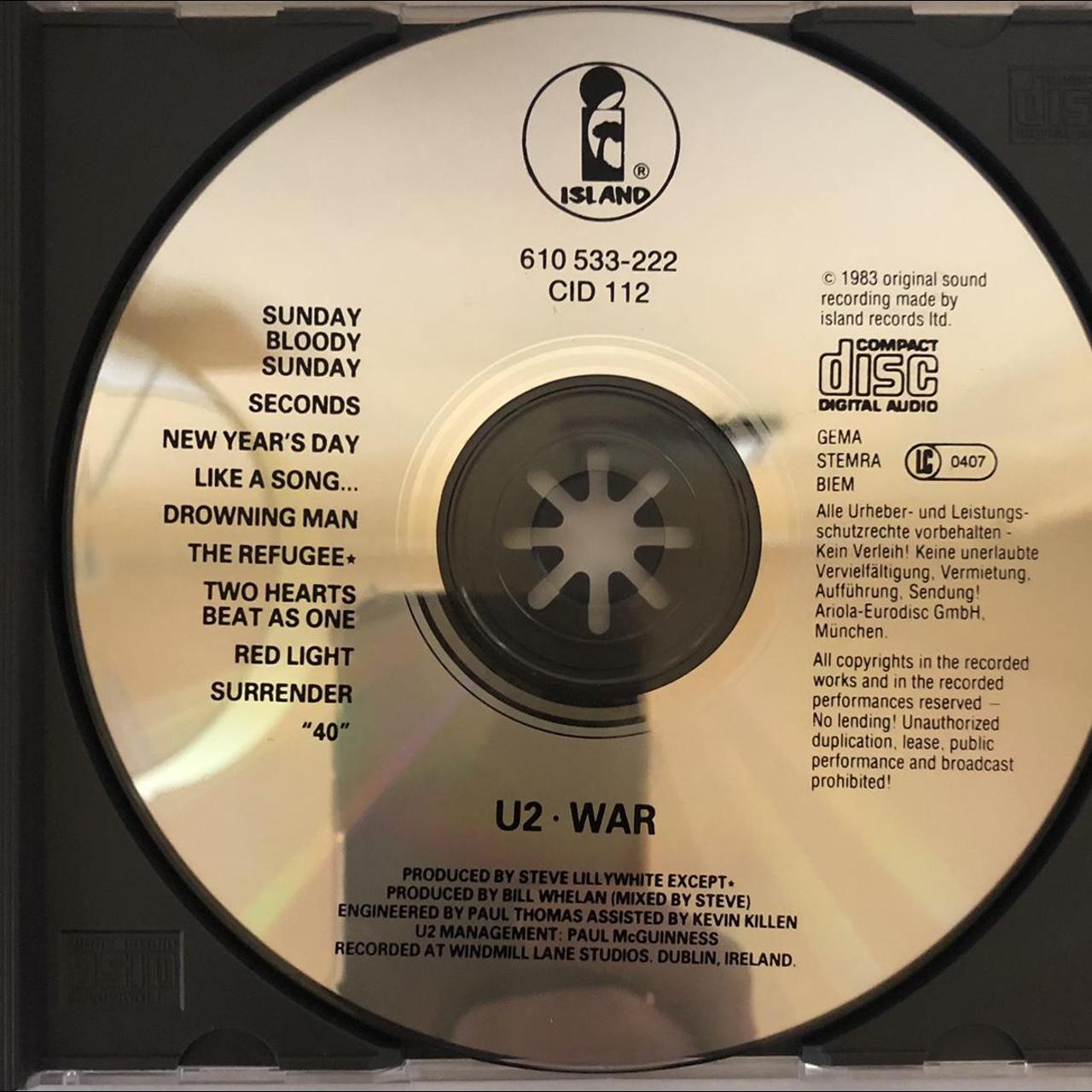 U2 - War CD Album RARE Reissue 10 Track CD Album... - Depop