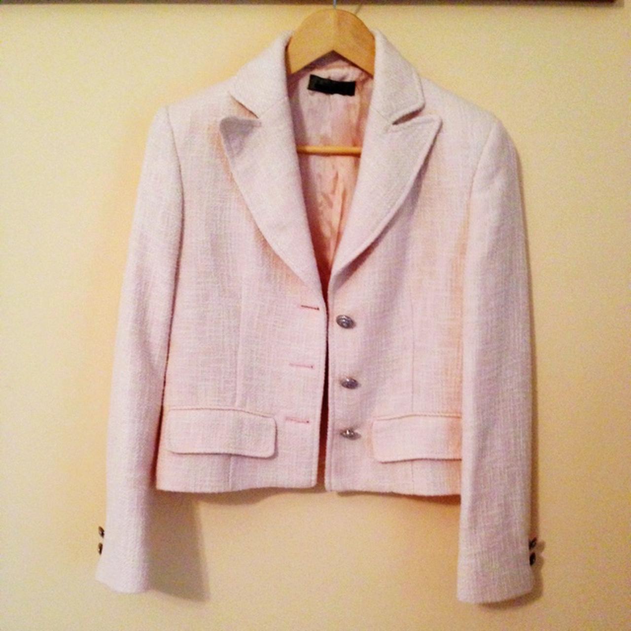 Blazer misto lana rosa chiarissimo molto bon... - Depop
