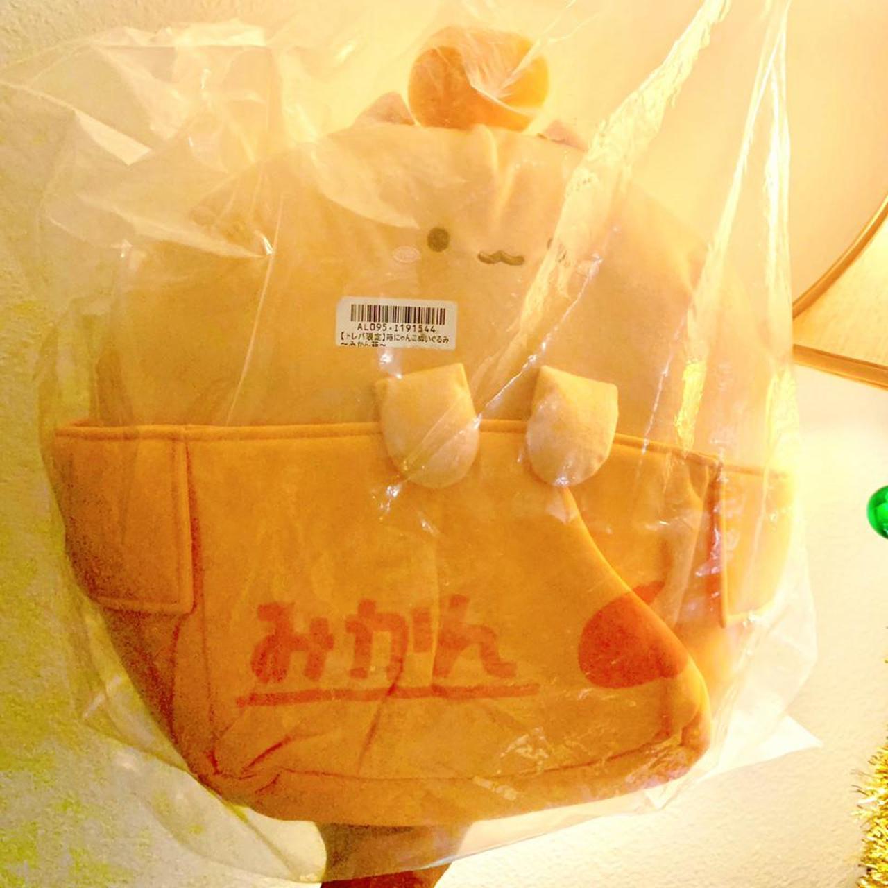 Toreba Exclusive Mikan box kitten fruit plush Only... - Depop