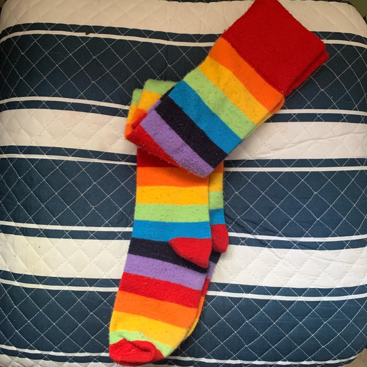 Scenecore thigh high socks!!! - Some slight pilling... - Depop