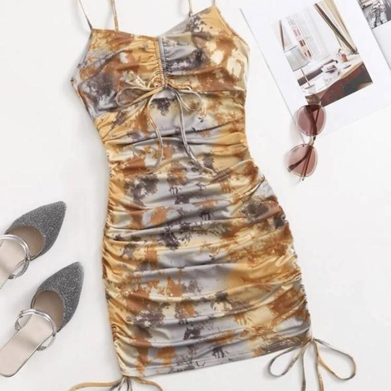 🧡SHEIN ORANGE AND GREY DRESS🧡 - Worn once size S -... - Depop