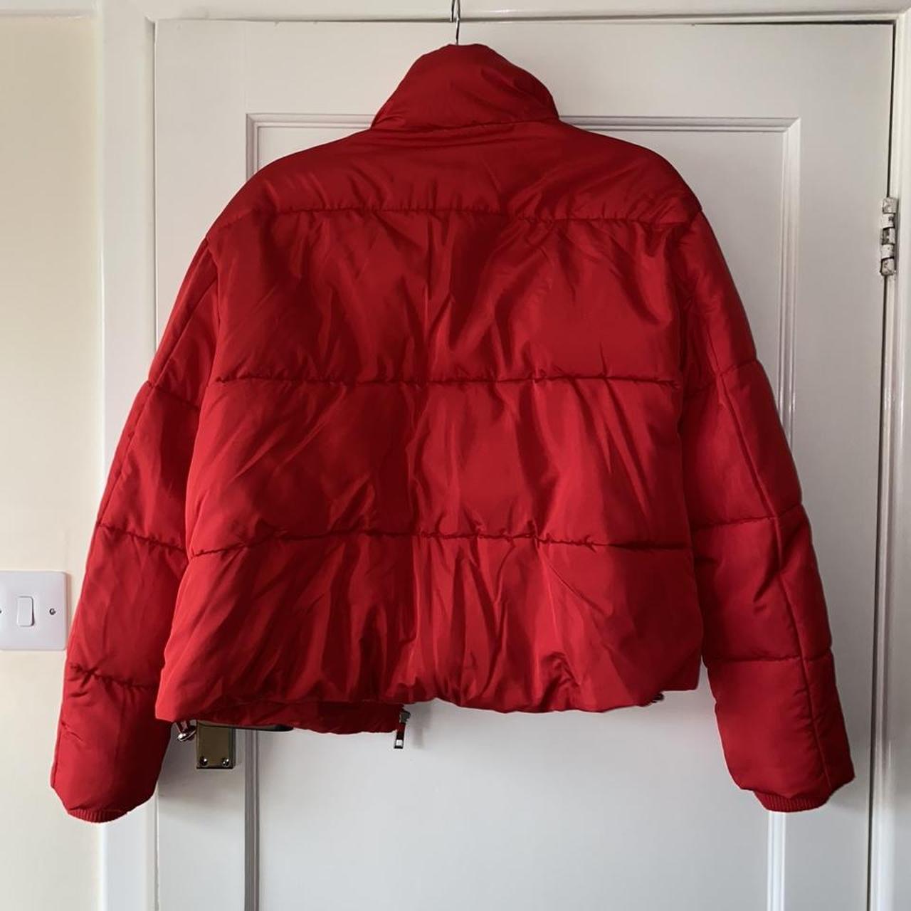 Primark Red Puffer Coat💛 Size Medium- rrp £25 Worn a... - Depop