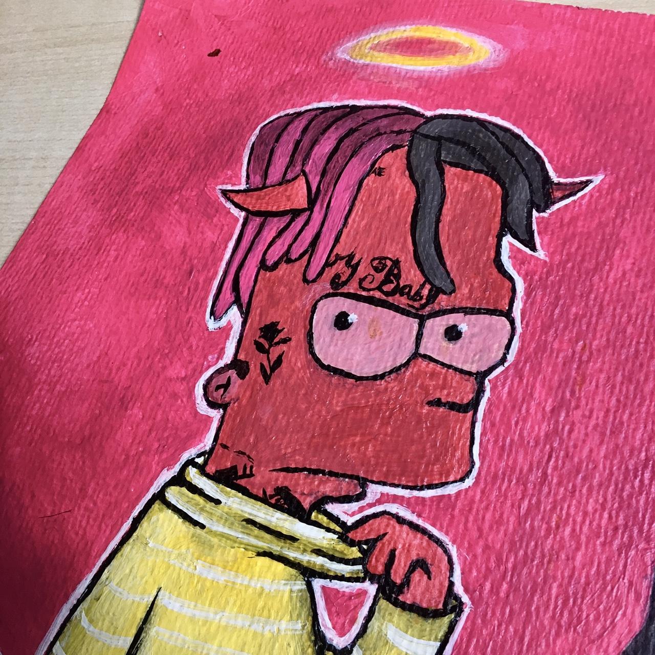 ️‍🔥Painting original ️‍🔥Bart Simpson - ‘Goth Boy... - Depop