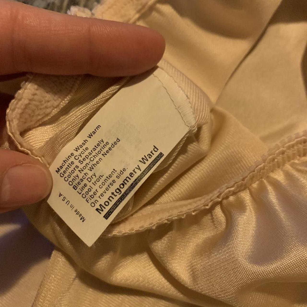 Vintage style Montgomery Ward champagne pink slip,... - Depop