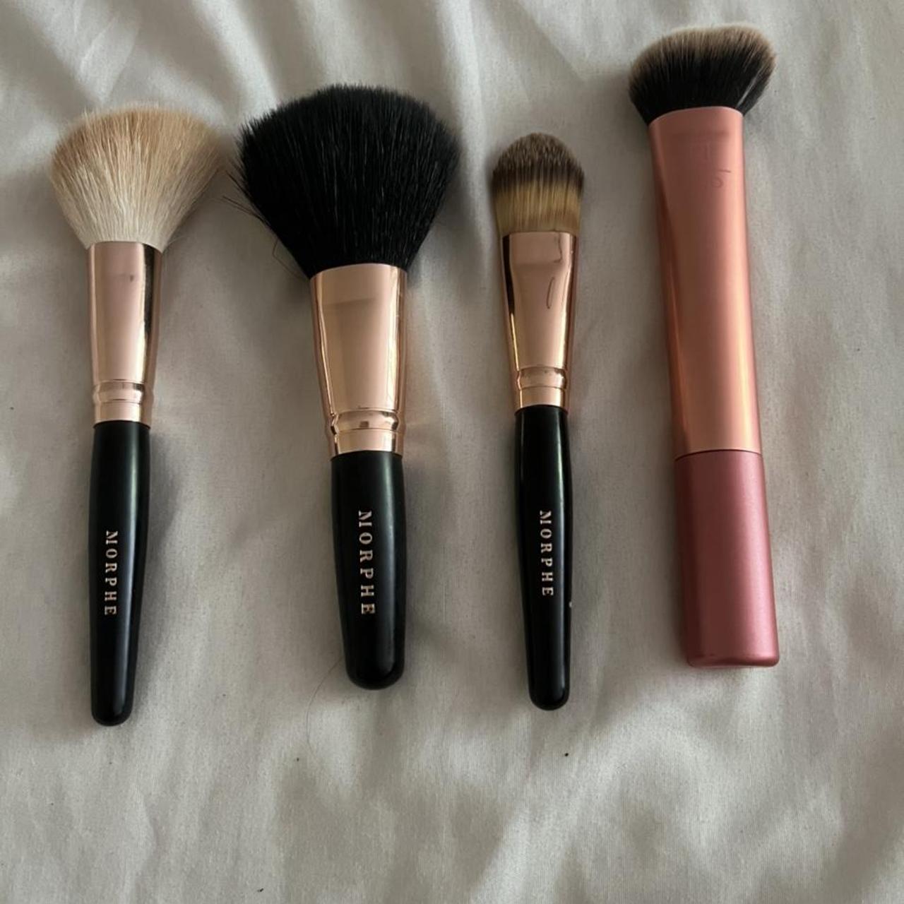 brush set 3 morphe face brushes and one real... - Depop
