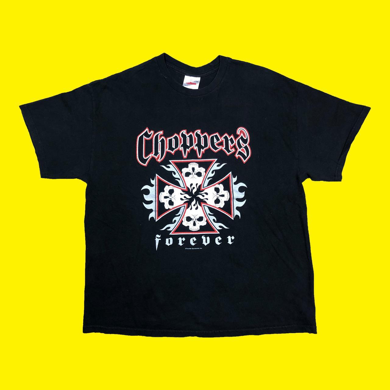 90s Choppers Forever Motorcycle Club Vintage Black... | Depop