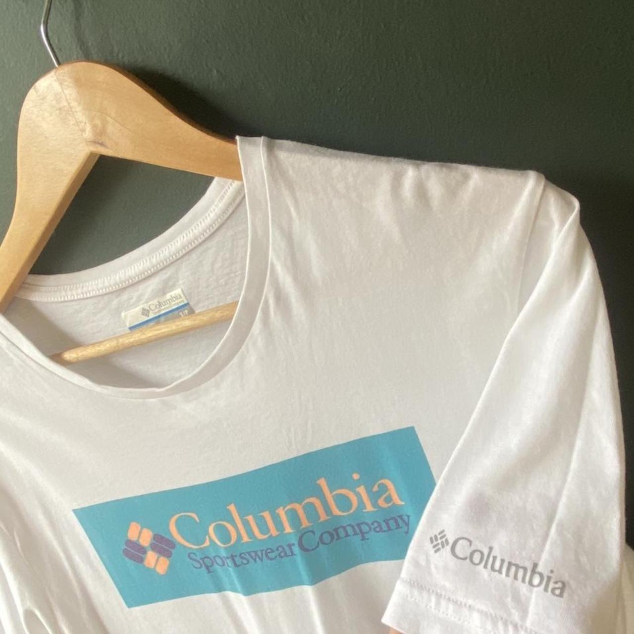 Columbia Graphic Spell Out Tee Sick tee from... - Depop