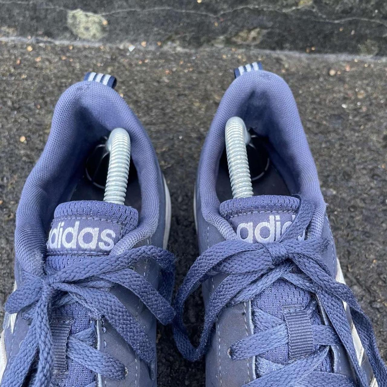Adidas VS Pace Low Top Trainers in Navy Blue & White... - Depop