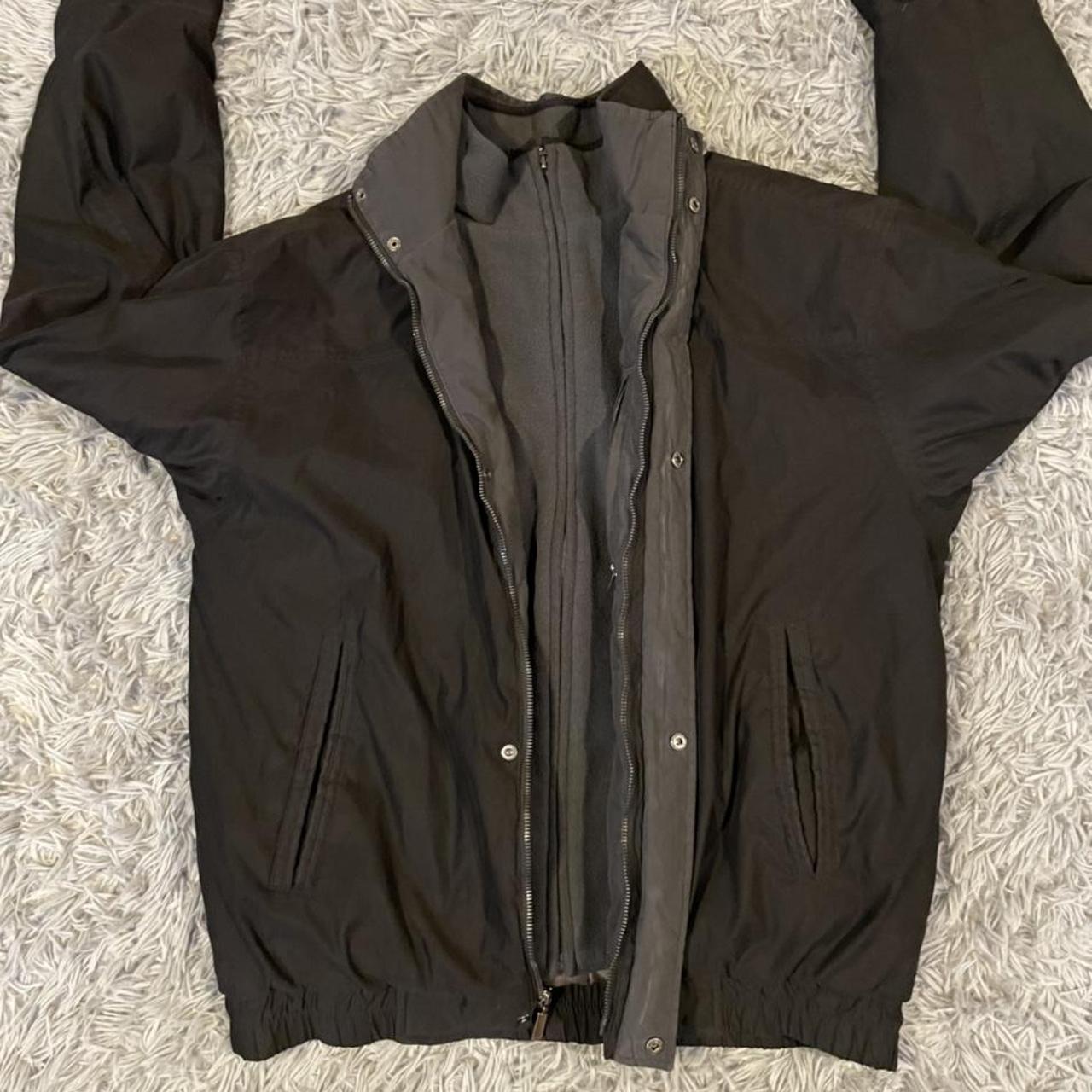 Croft & Barrow Men's Black and Grey Jacket | Depop