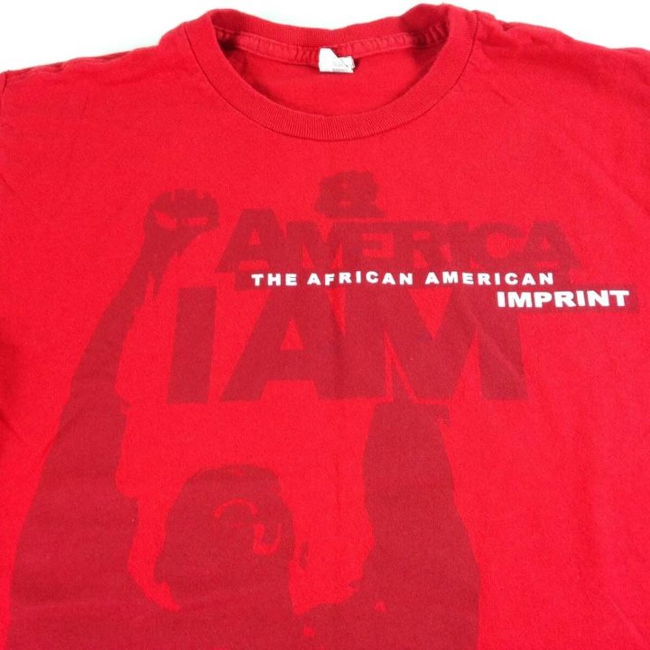 The African American Imprint T-Shirt Adult XS/S Red... - Depop